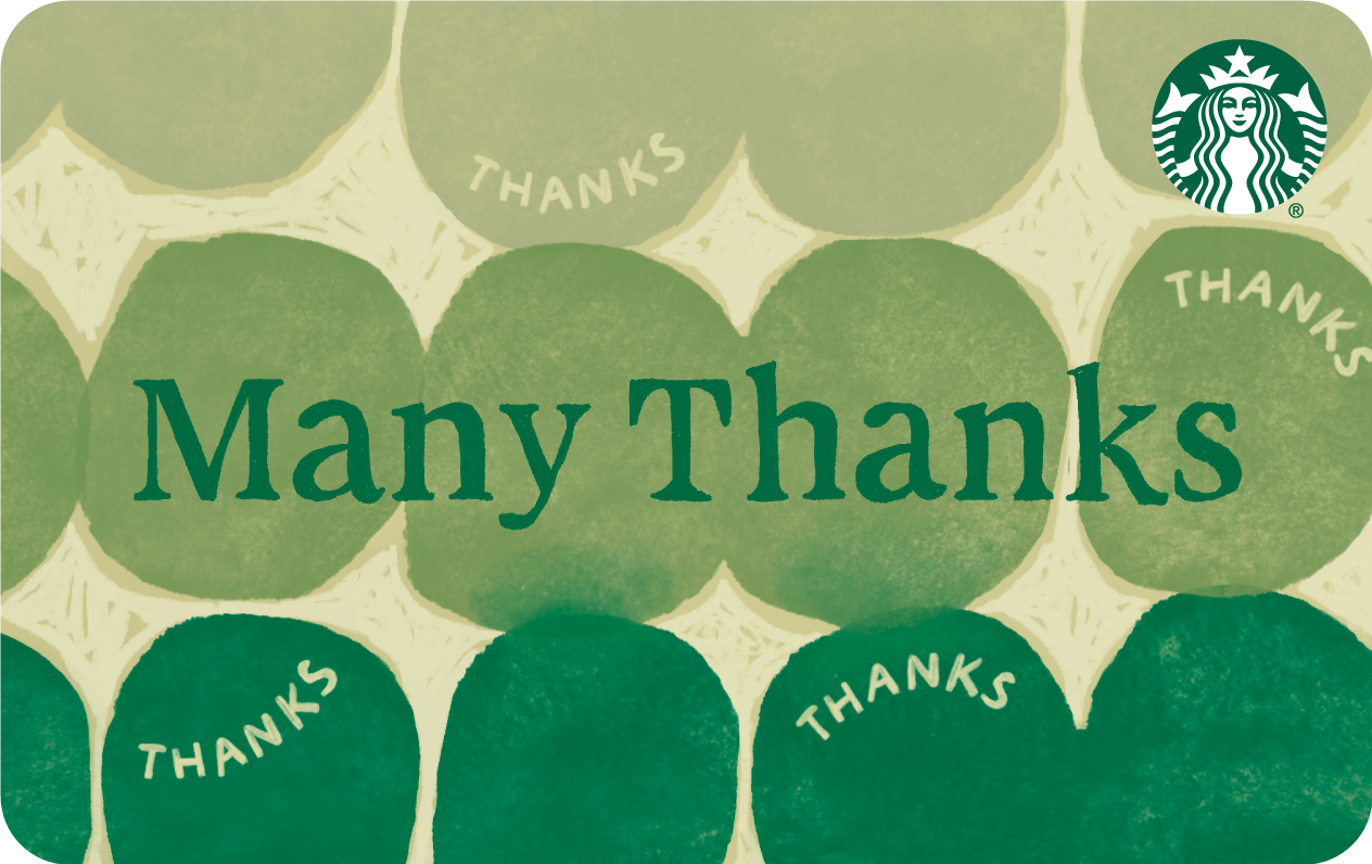 Many Thanks - Physical | Starbucks B2B Gift Cards