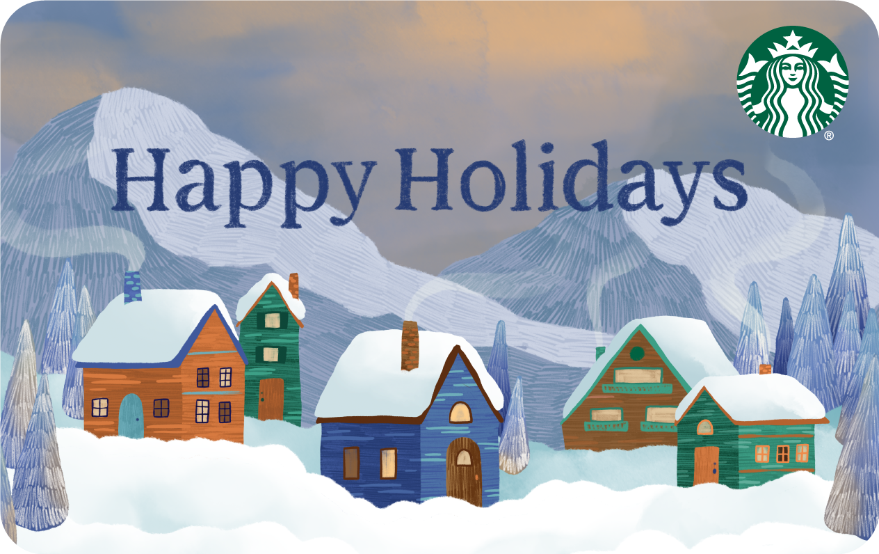 Happy Holidays Village - Physical | Starbucks B2B Gift Cards
